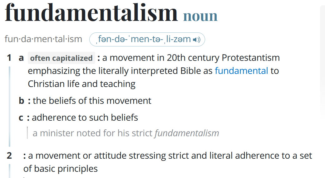 Fundamentalism | The Loud Cry
